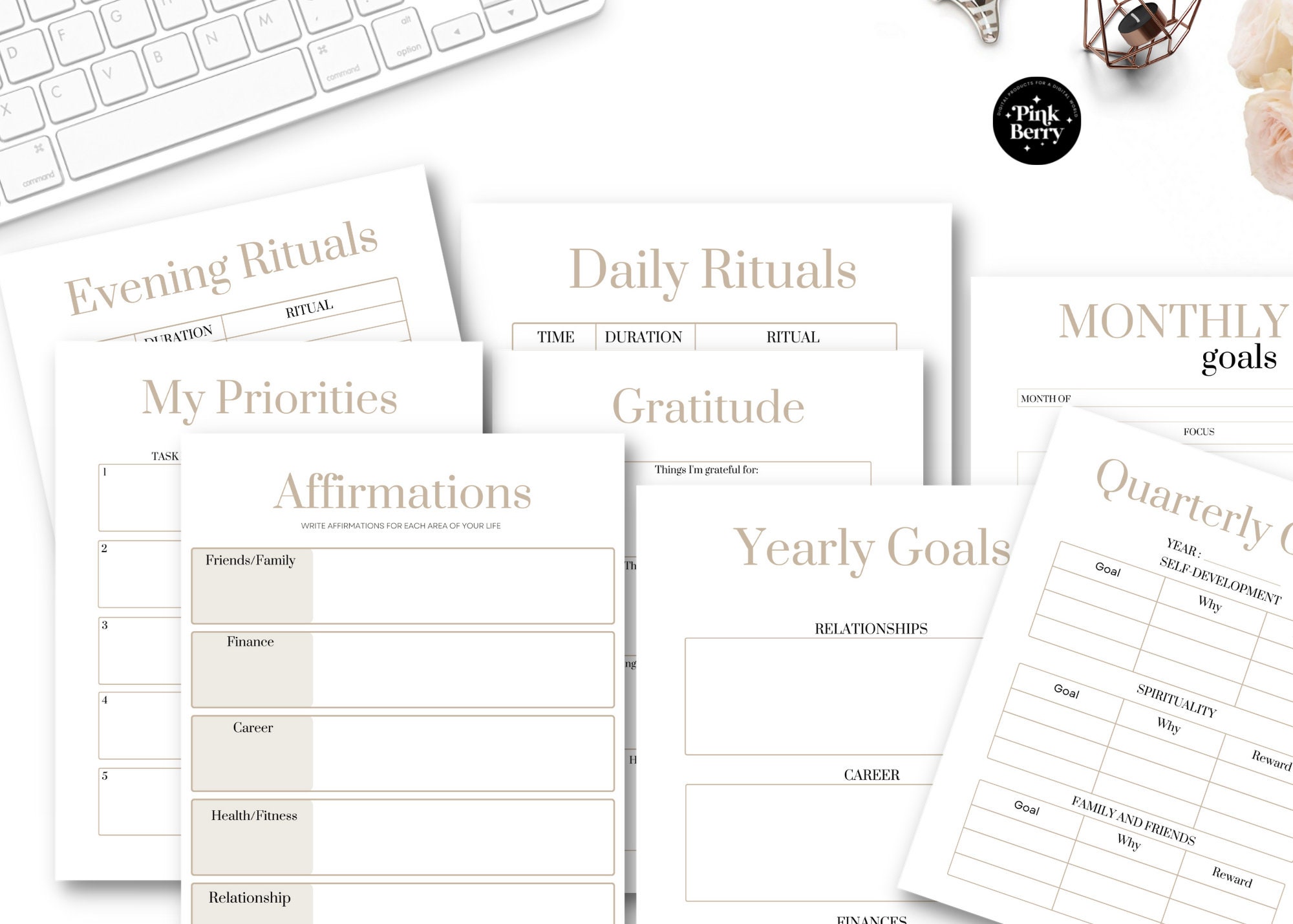 Canva Template Printable Manifest Journal Workbook | Manifest Planner ...