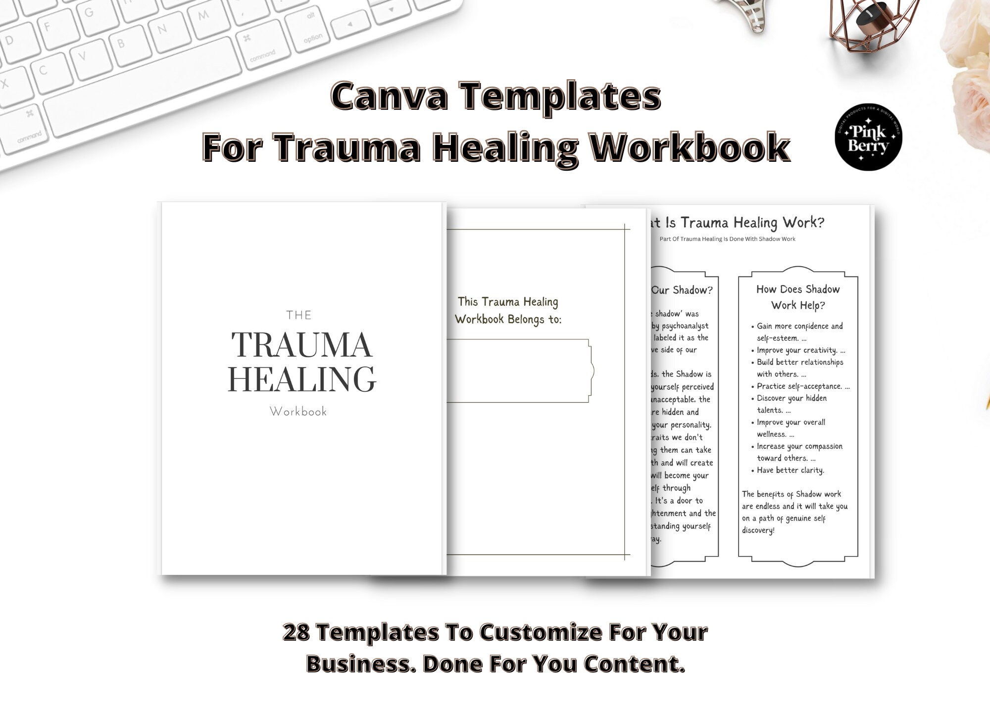 Canva Template-trauma Healing Printable 100 Page Printable 28 Editable ...