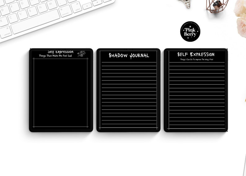 Digital Shadow Work Journal Dark Mode Mental Health Journal Journaling ...