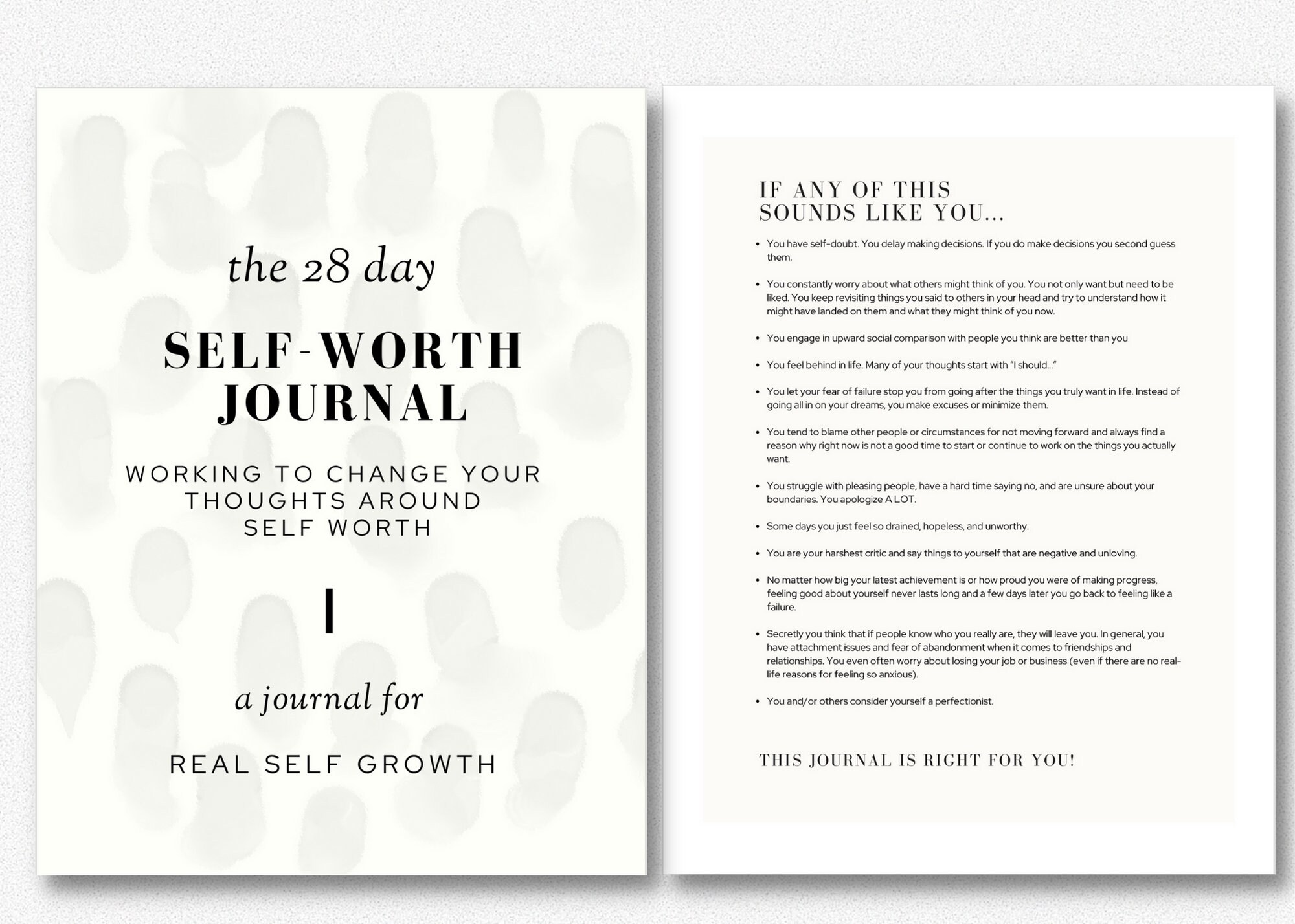 PLR 28 Day Self Worth Printable Workbook for Coaches and - Etsy
