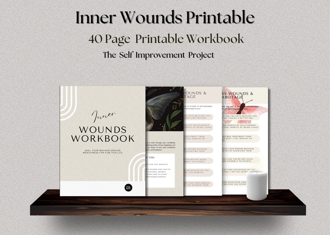 Printable Inner Wounds Workbook- 40 Page Printable With 6 Steps and 28 ...