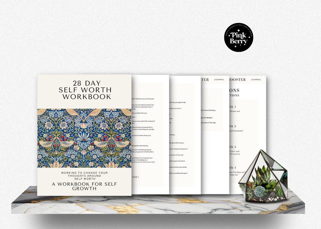 PLR 28 Day Self Worth Printable Workbook for Coaches and Publishers-95 ...