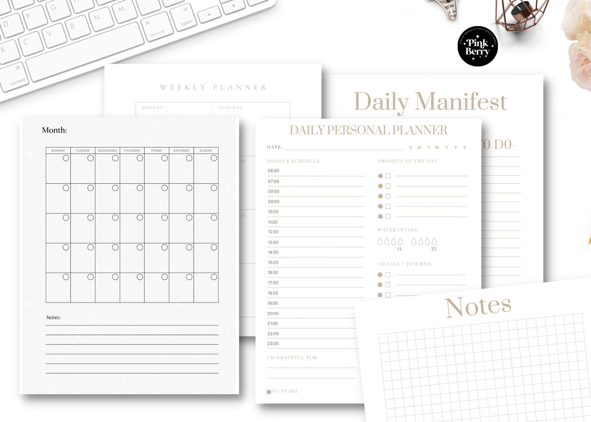 Canva Template Printable Manifest Journal Workbook | Manifest Planner ...