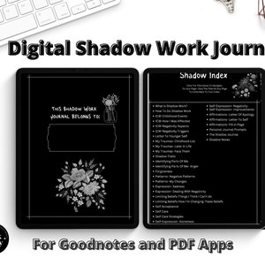 Digital Shadow Work Journal Dark Mode Mental Health Journal Journaling ...