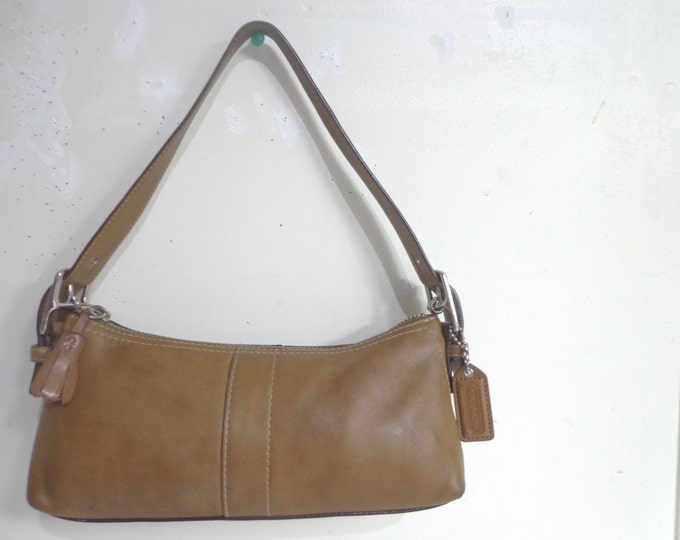 COACH 7461 Vintage Tan Leather East West Bag Shoulder Purse Baquette - Etsy