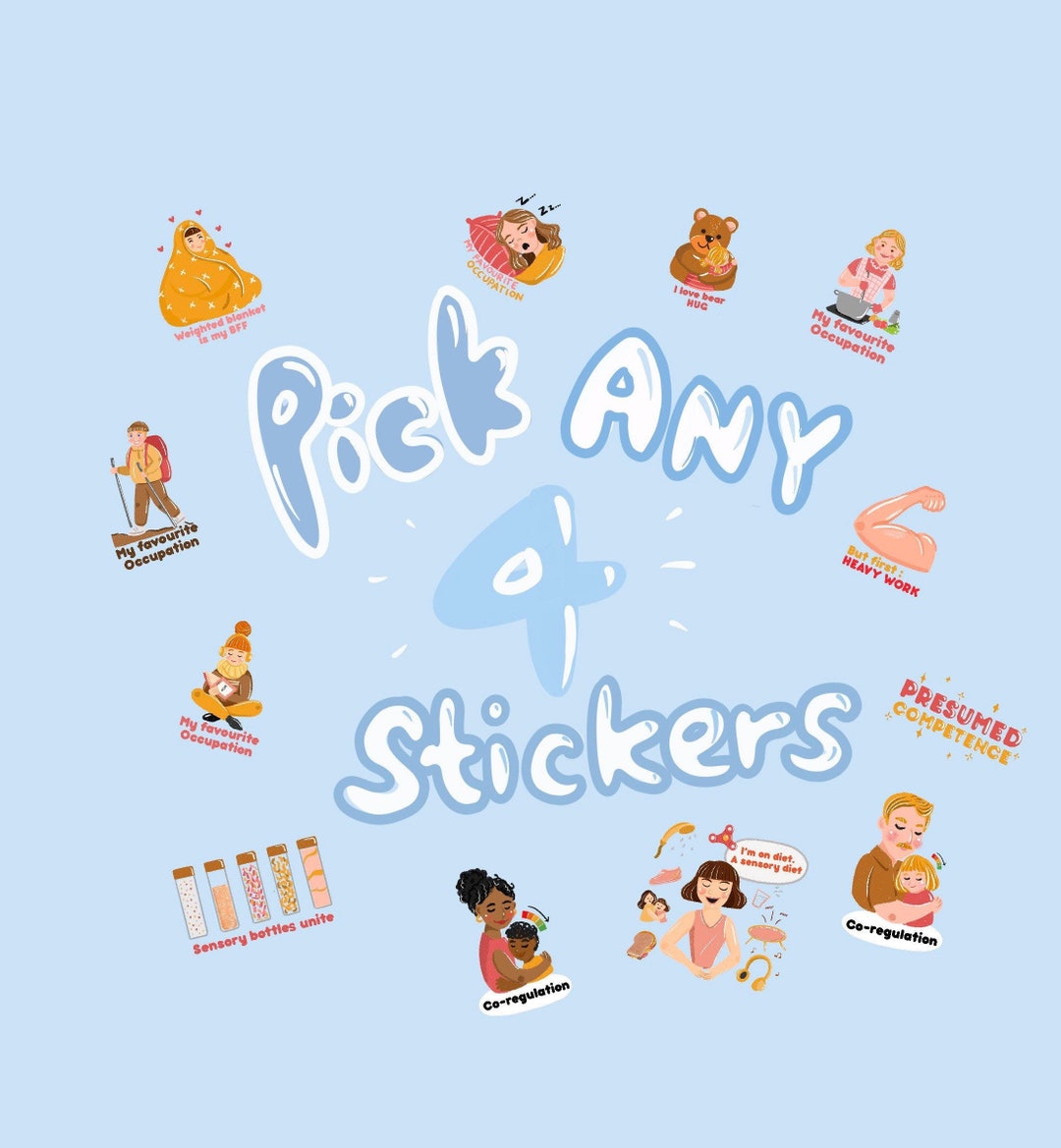 THERAPY STICKERS choose Any 4 Stickers - Etsy