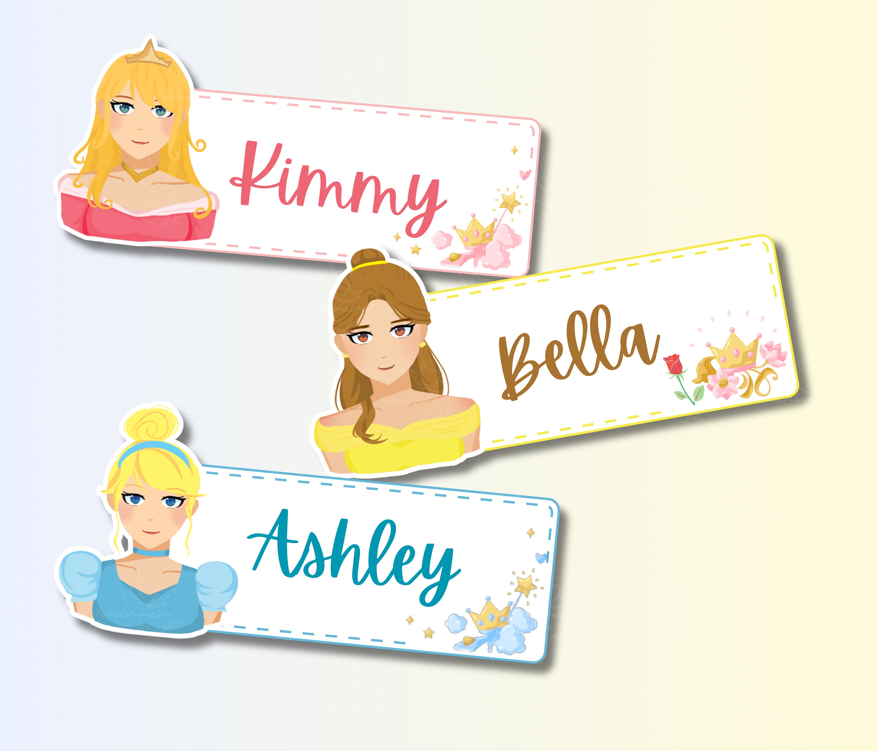 Classroom Princess Name Tags, Elementary School Labels, Cute Book ...