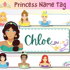 Classroom Princess Name Tags, Elementary School Labels, Cute Book ...