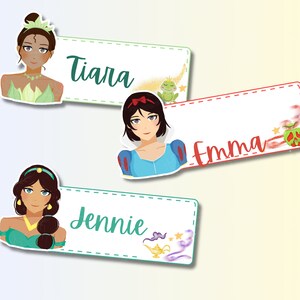 Classroom Princess Name Tags, Elementary School Labels, Cute Book ...