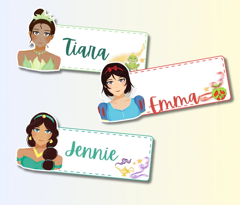 Classroom Princess Name Tags, Elementary School Labels, Cute Book ...