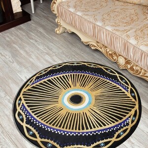 Evil Eye Rug Minimalist Home Decor Bathroom Rug Handmade - Etsy