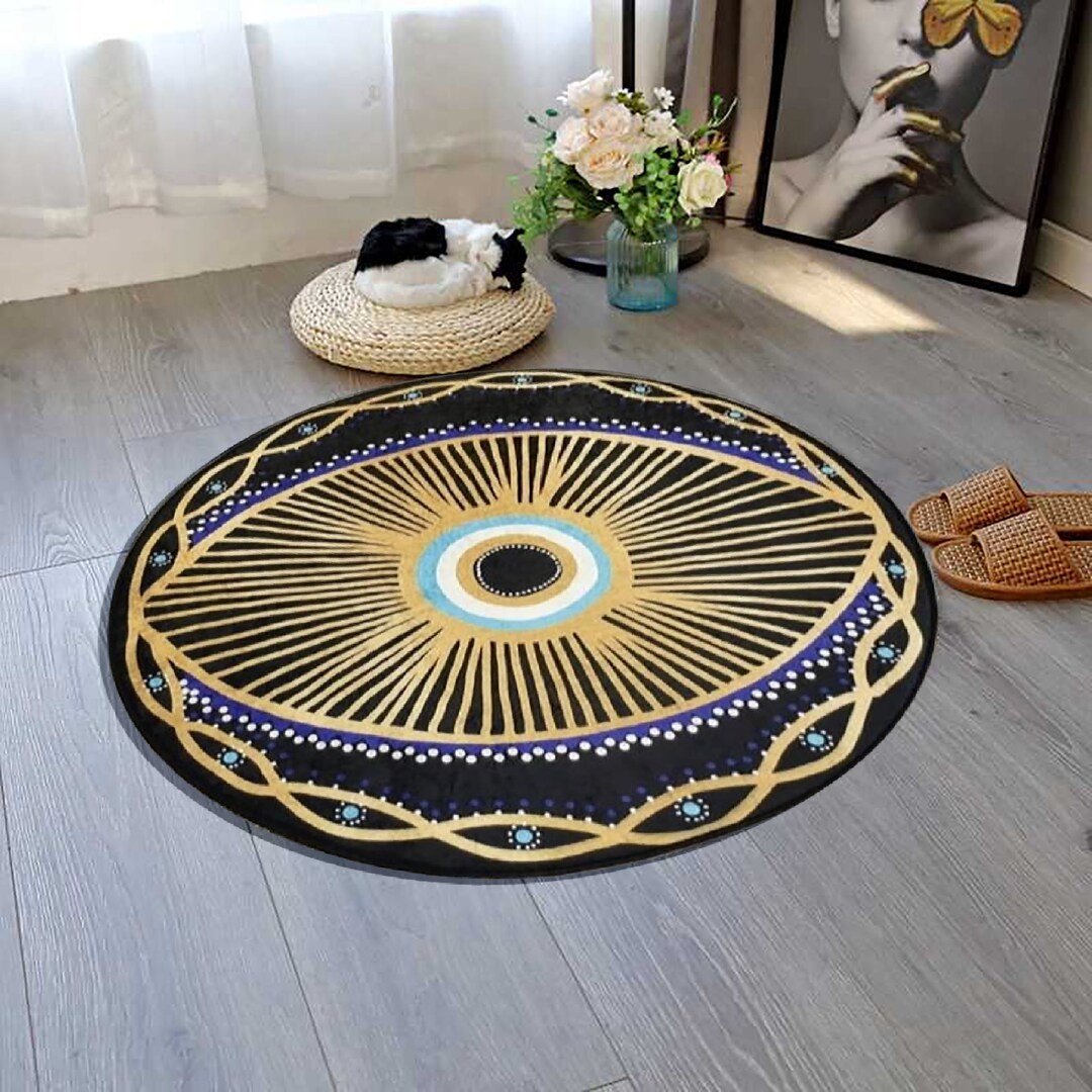 Evil Eye Rug Minimalist Home Decor Bathroom Rug Handmade - Etsy