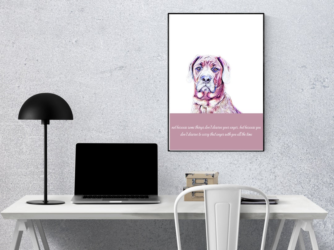 Printable Digital Dog Portrait Quote Wall Art - Etsy