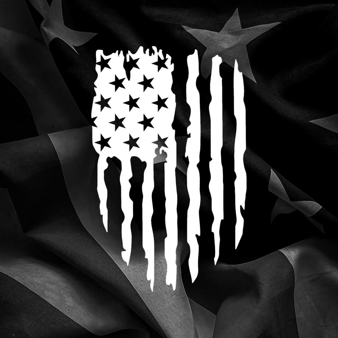 Small American Flag Vertical Stars & Stripes Vinyl Decal Patriotic ...