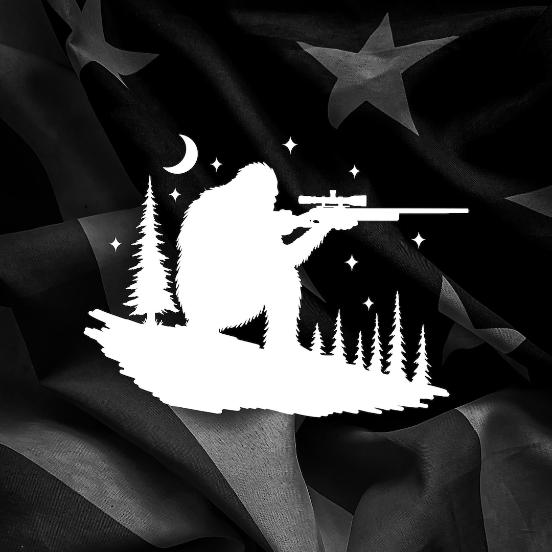 Bigfoot With a Bolt Action | Hunting Rifle | Vinyl Decal | Gun Stickers ...