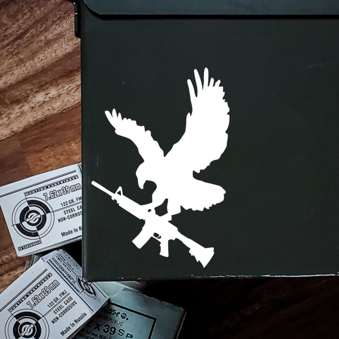 American Eagle AR15 Decal – Patriotic Gun Sticker – Pro 2A Vinyl Decal ...