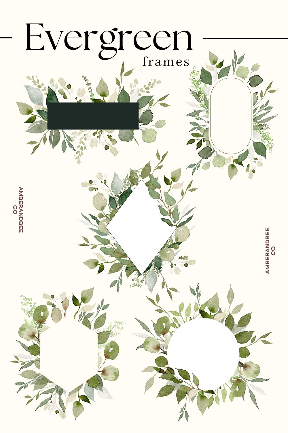 Watercolor Greenery Clipart Watercolor Eucalyptus Clipart - Etsy
