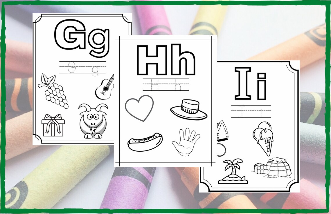 A-Z Coloring Pages With Practice Writing - Etsy