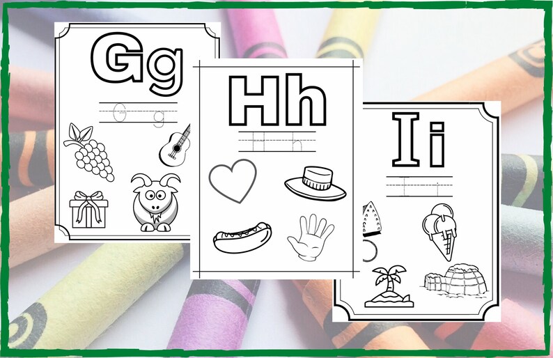 A-Z Coloring Pages With Practice Writing - Etsy
