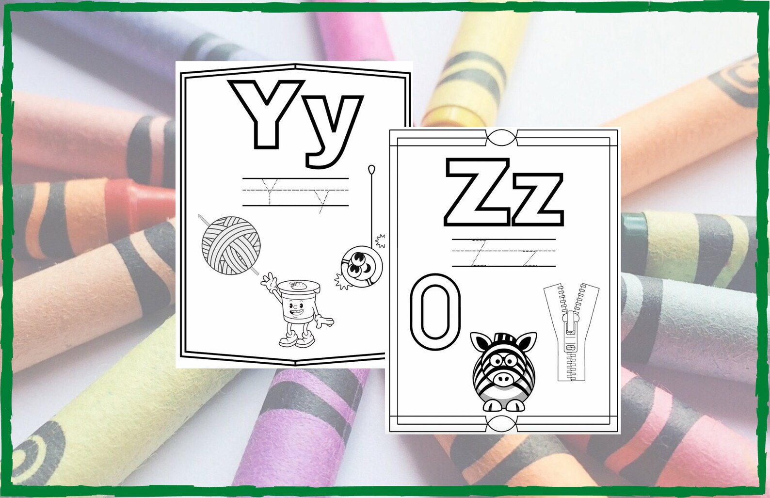 A-Z Coloring Pages With Practice Writing - Etsy