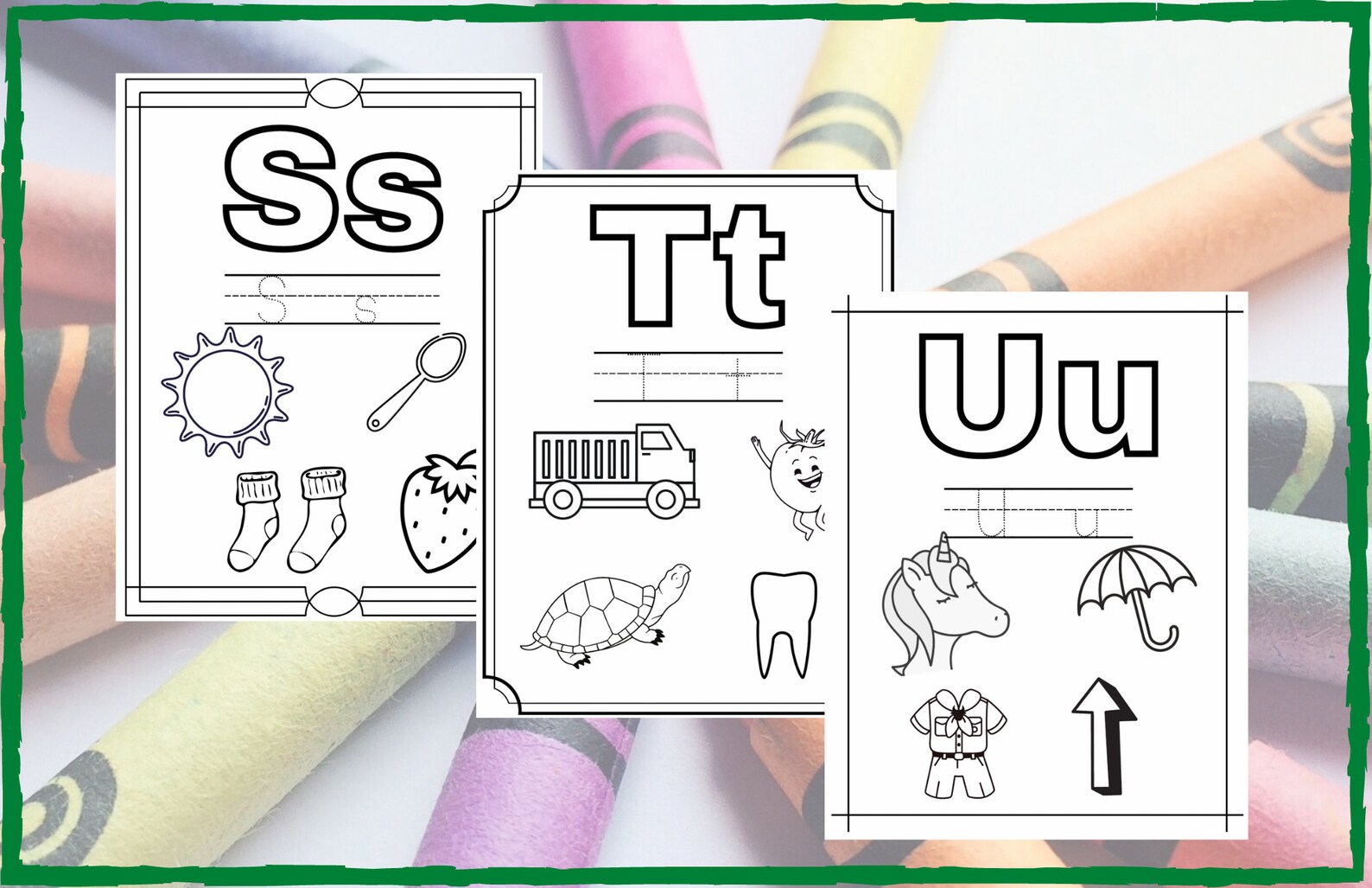 A-Z Coloring Pages With Practice Writing - Etsy
