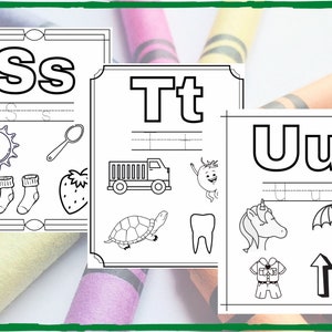 A-Z Coloring Pages With Practice Writing - Etsy