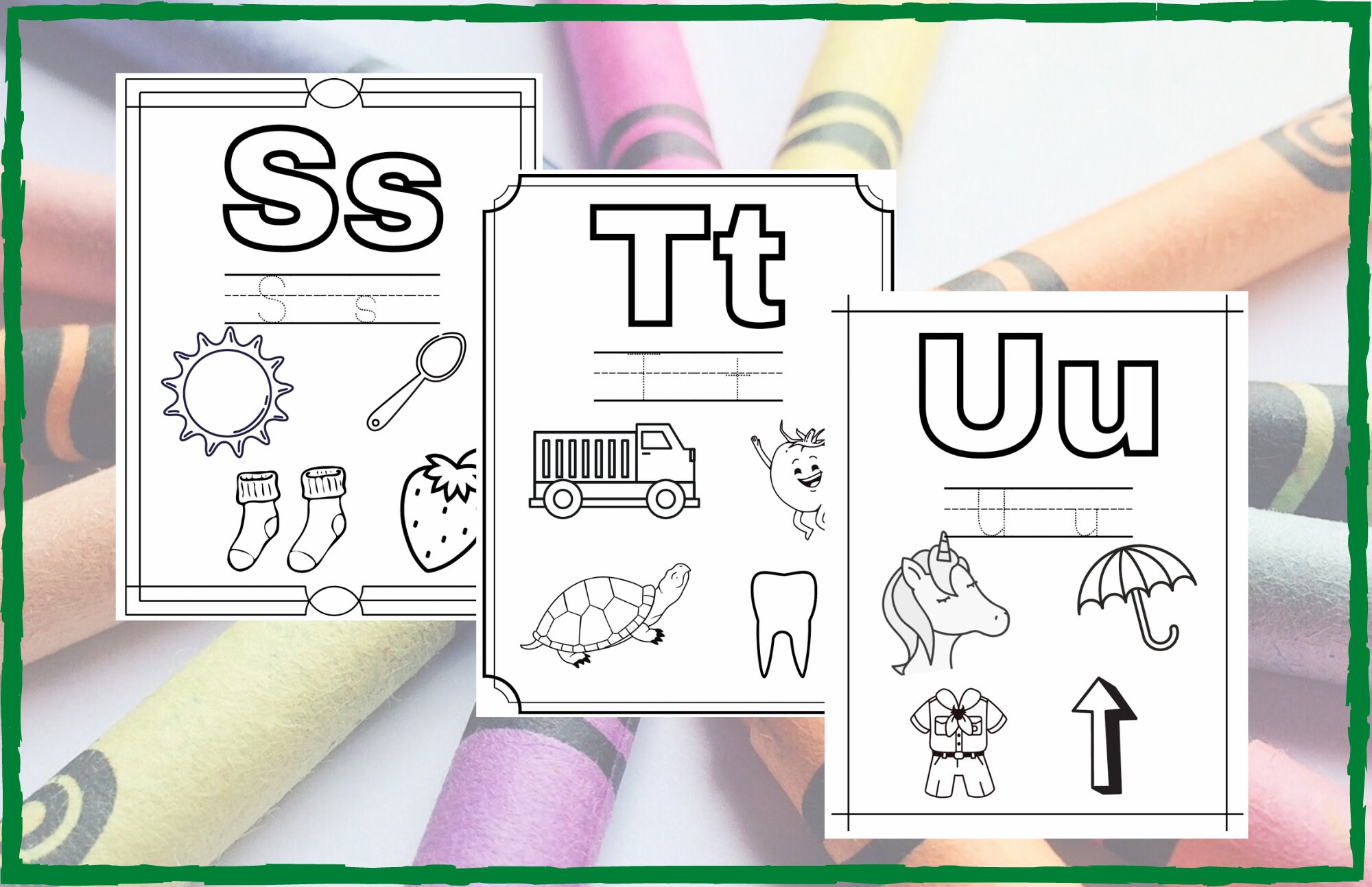 A-Z Coloring Pages With Practice Writing - Etsy