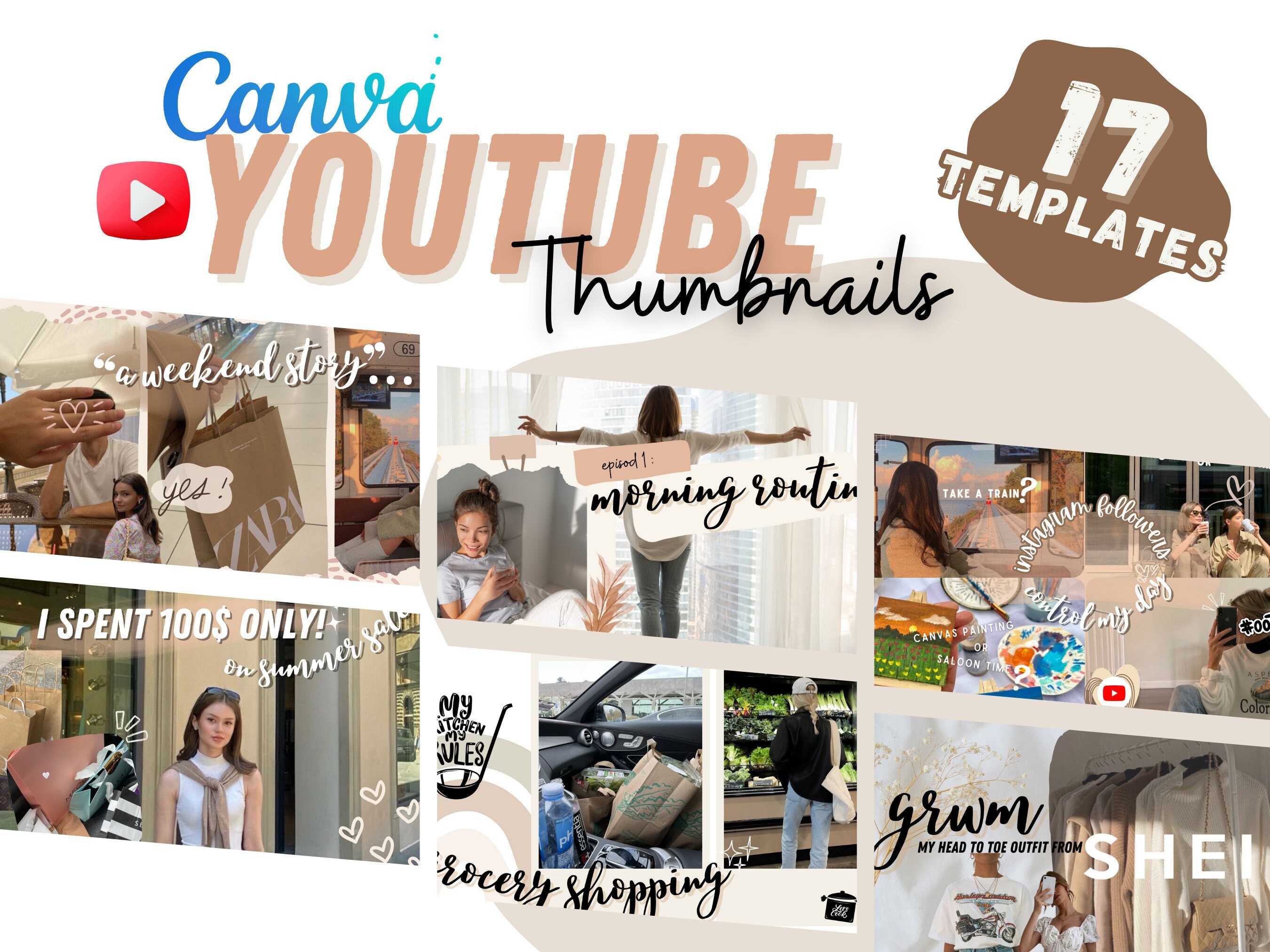 Youtube Thumbnails | Aesthetic Youtube Cover Page | Display Page | Vlog ...