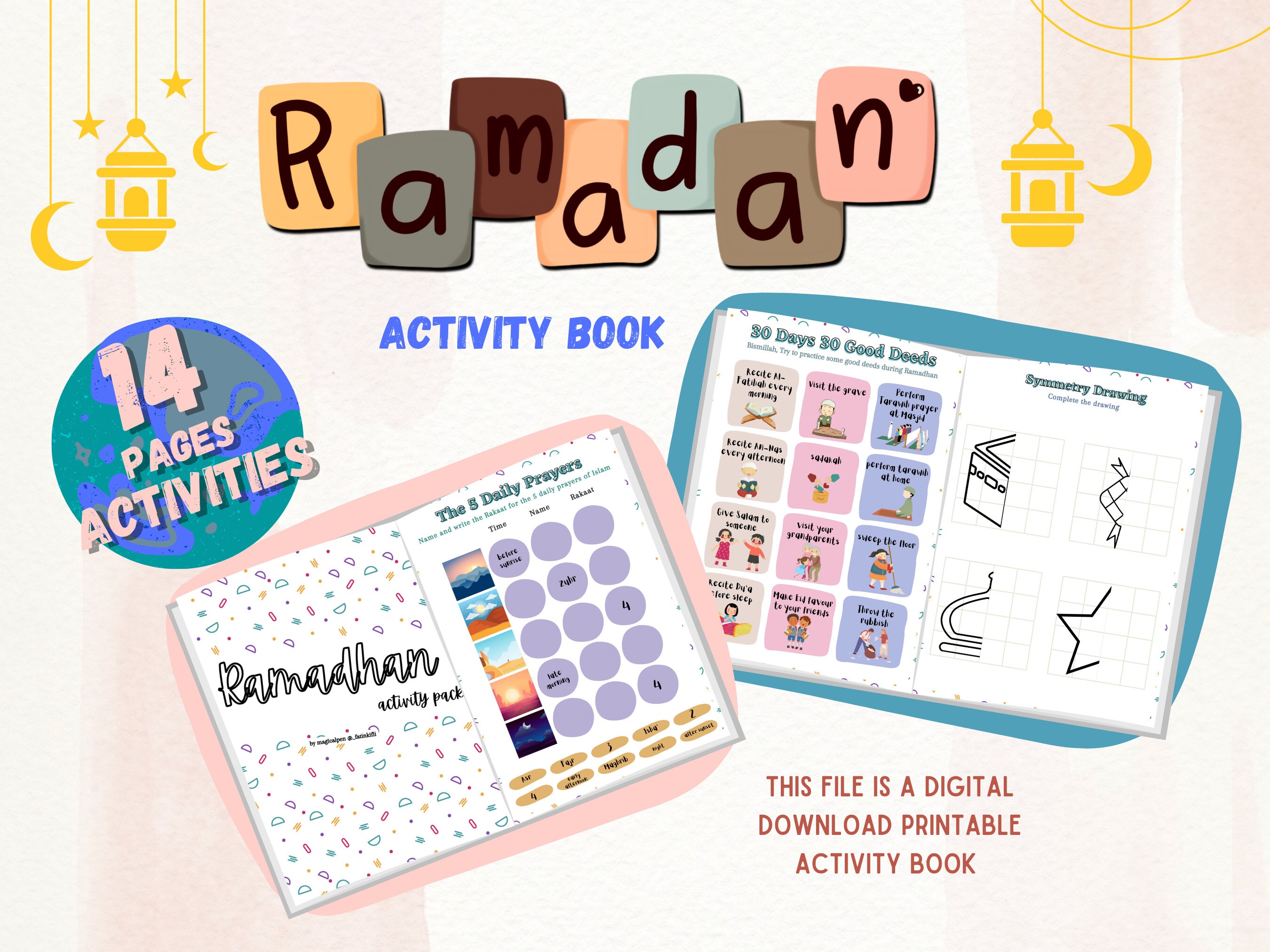 Ramadhan Activity Book Arabic Islamic Learning Ramadan Busy Book ...