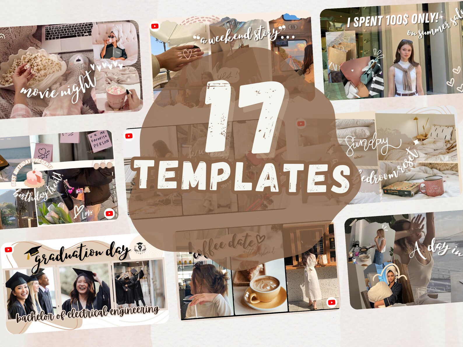 Youtube Thumbnails | Aesthetic Youtube Cover Page | Display Page | Vlog ...