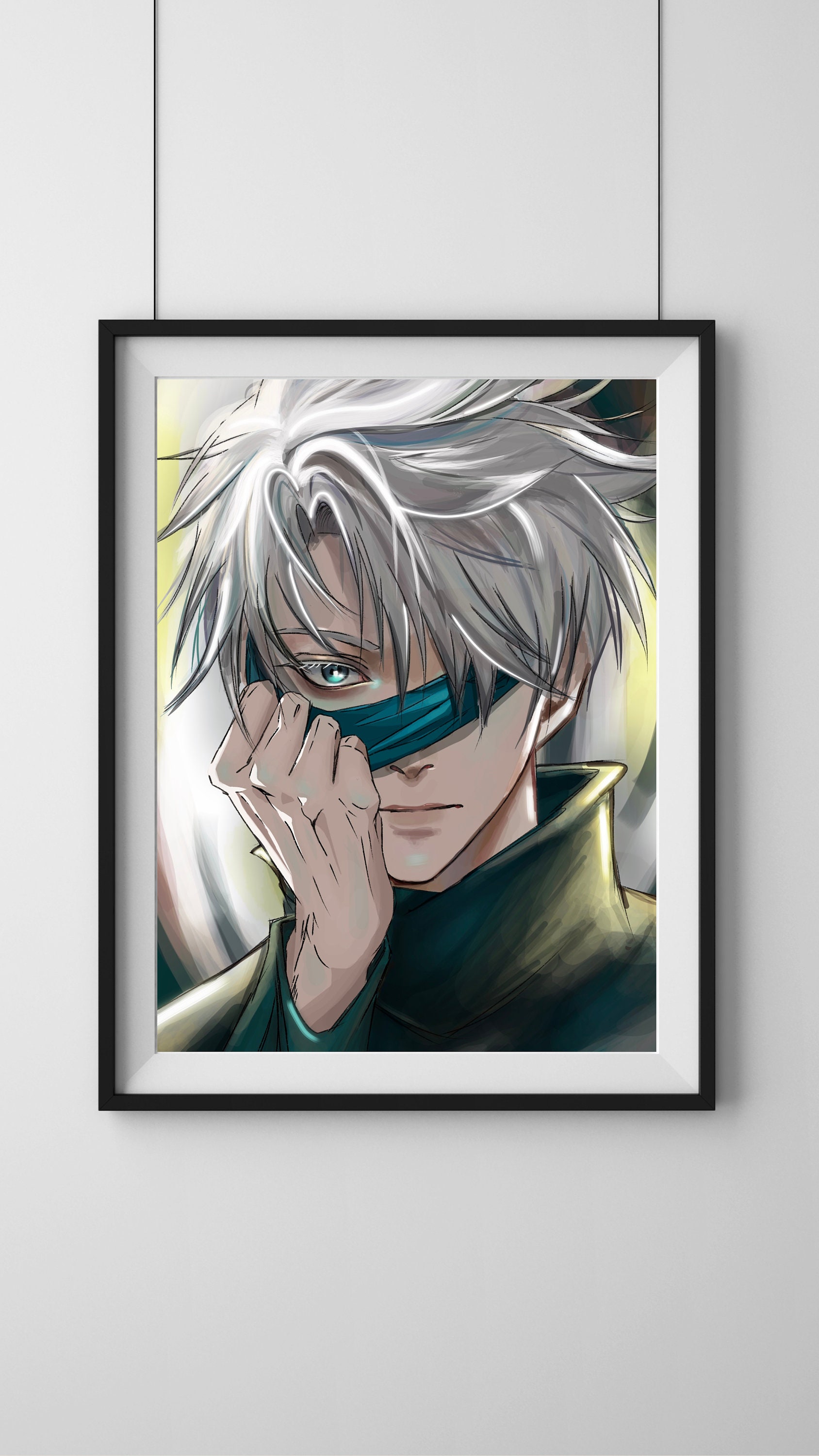 GOJO SATORU Illustration Hand Drawn Gojo Fan Art Gojo Hair Gojo Art ...