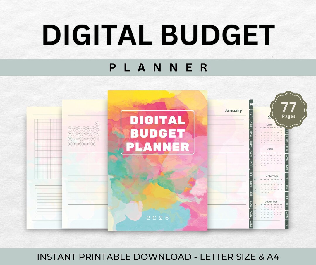 Digital Budget Planner | 2025 Budget Tracker | Expense Tracker ...