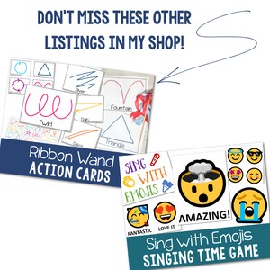 Hand Bell Music Note Cards for Singing Time PDF Printable Cards for ...