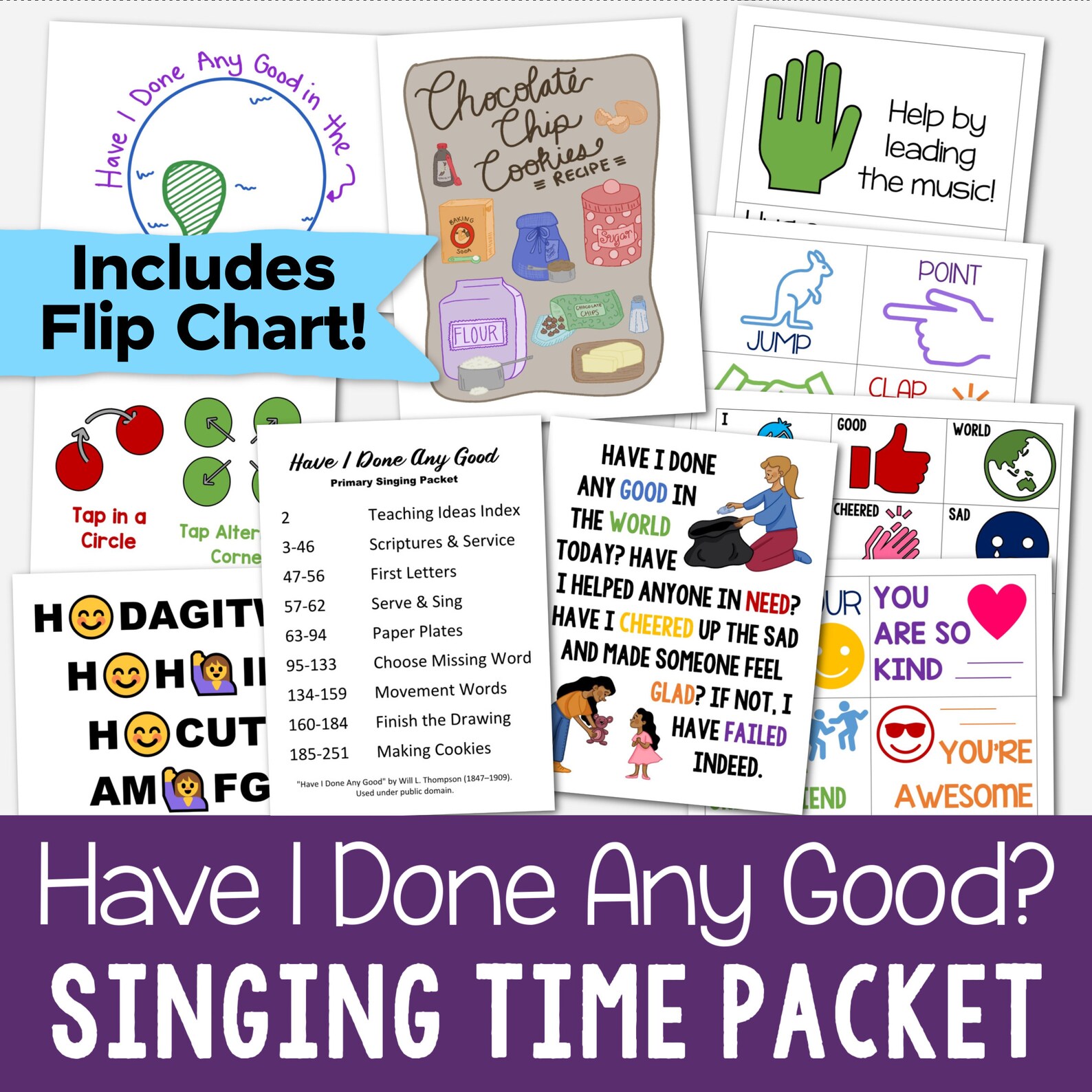 Have I Done Any Good Singing Time 8 Teaching Packet Song Flip Chart ...