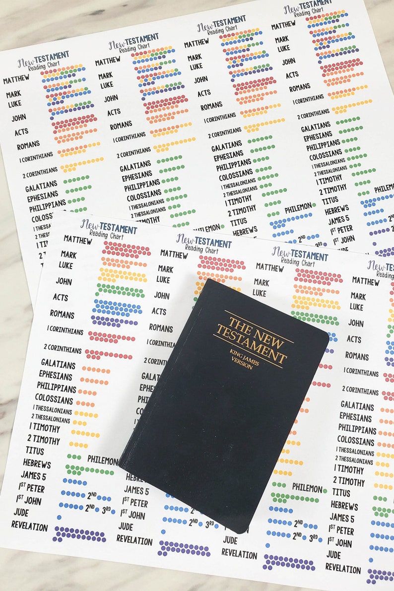 New Testament Printable Reading Chart & Bookmark LDS Come - Etsy