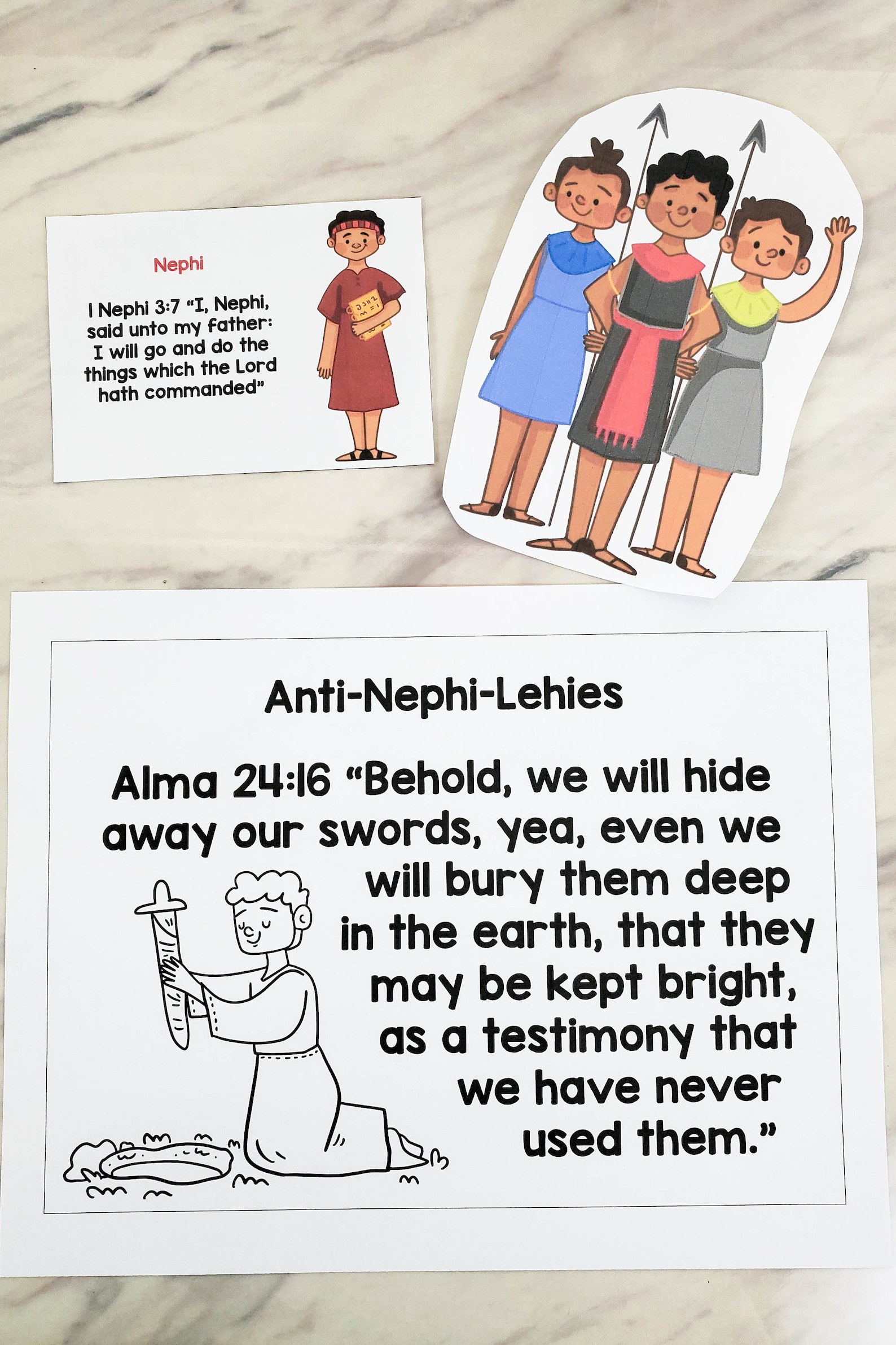 26 People of the Book of Mormon Hero Cards Printable Art Card With ...