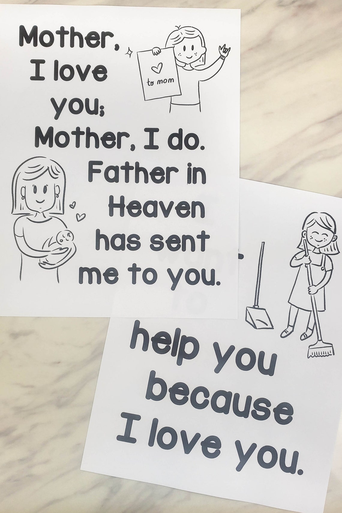 Mother I Love You Flip Chart Visual Aids Singing Time Helps Primary Song for Mother's Day ...