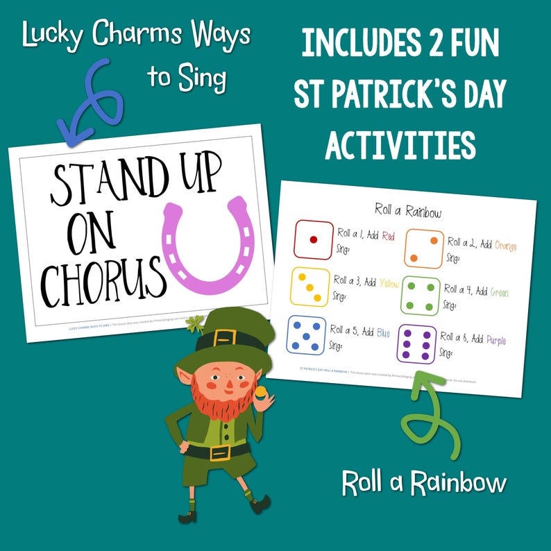 St Patrick's Day Lucky Charms & Roll a Rainbow Game | Singing Time Ways ...