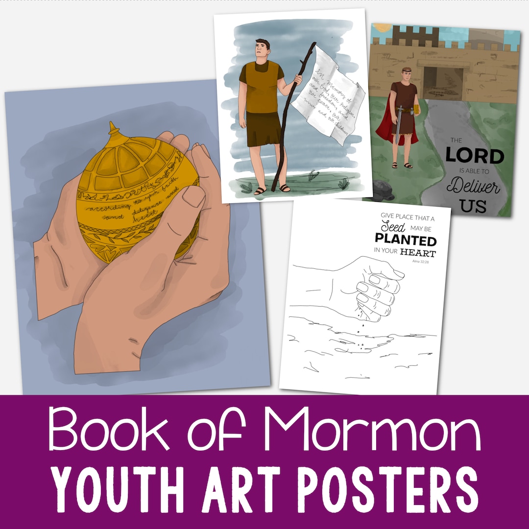 Book of Mormon YOUTH Adult Posters 24 Full Art Prints & Coloring Pages ...