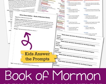 Book of Mormon Heroes Primary Program Script 2024 Outline Question ...