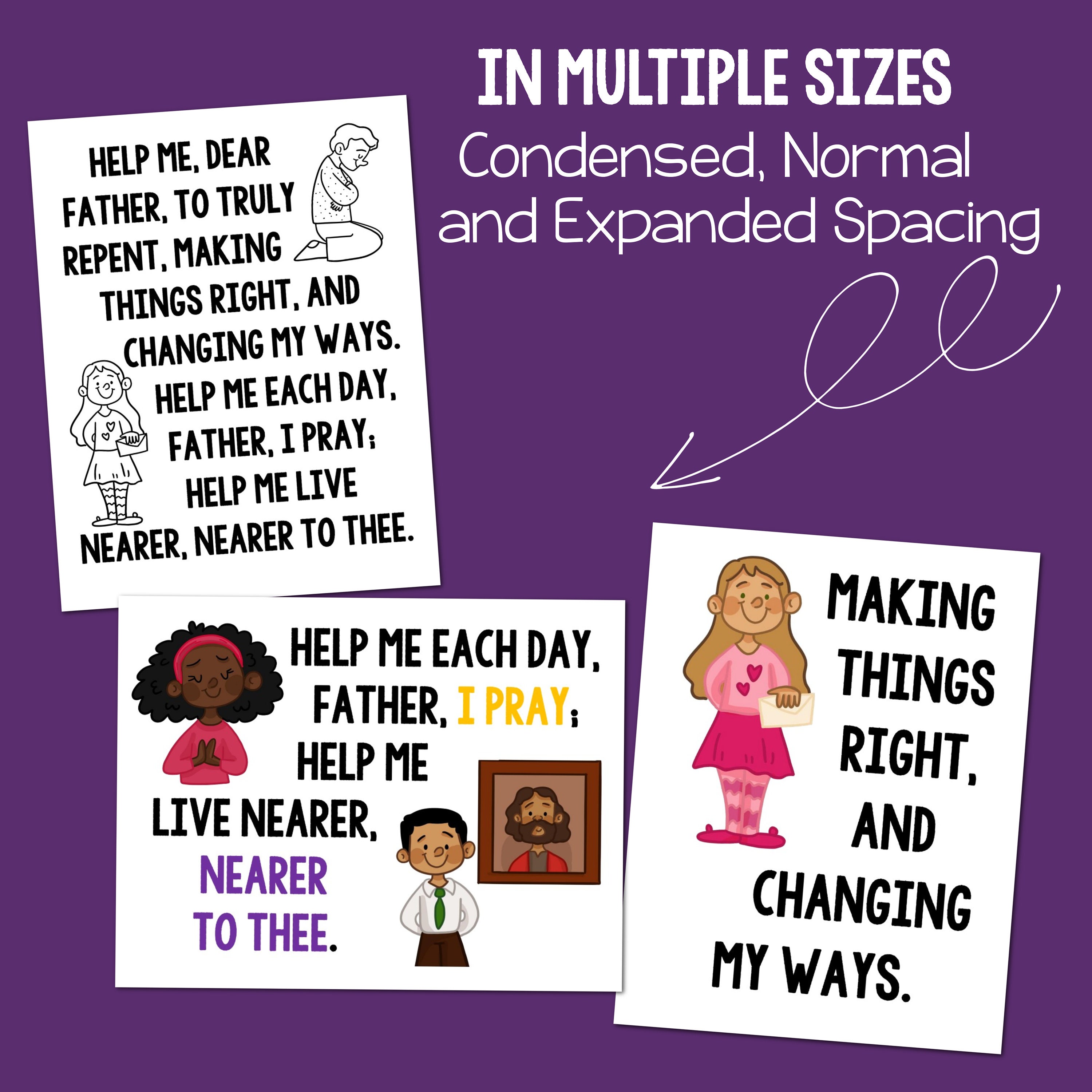 Help Me Dear Father Flip Chart & Visual Aids Singing Time Come Follow ...