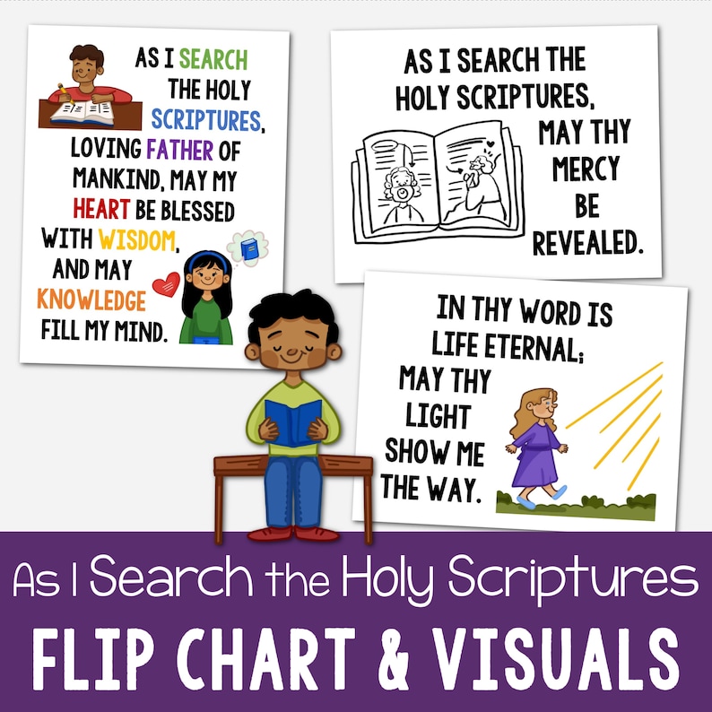 As I Search the Holy Scriptures Flip Chart Visual Aids Singing Time ...