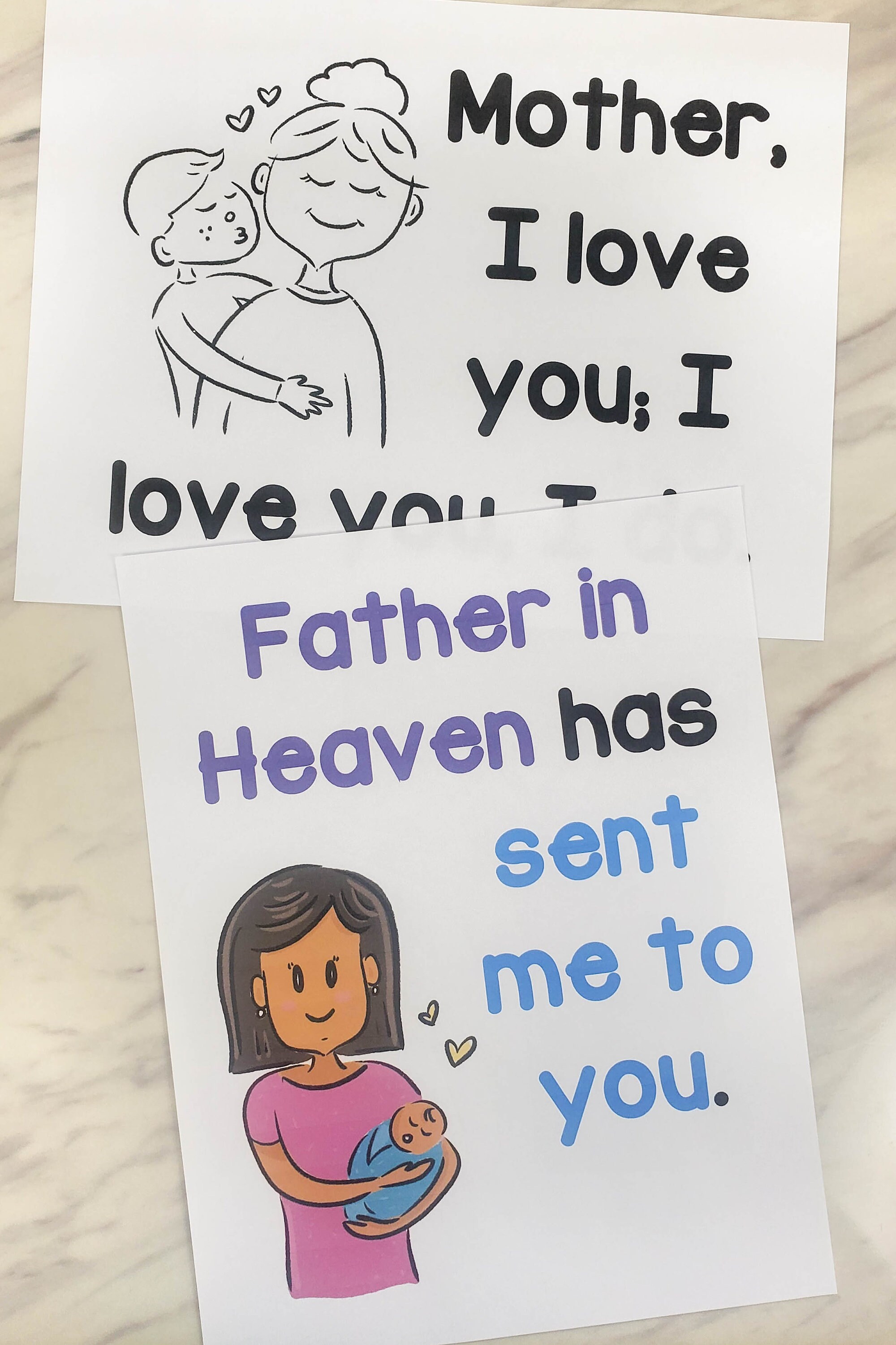 Mother I Love You Flip Chart Visual Aids Singing Time Helps Primary ...