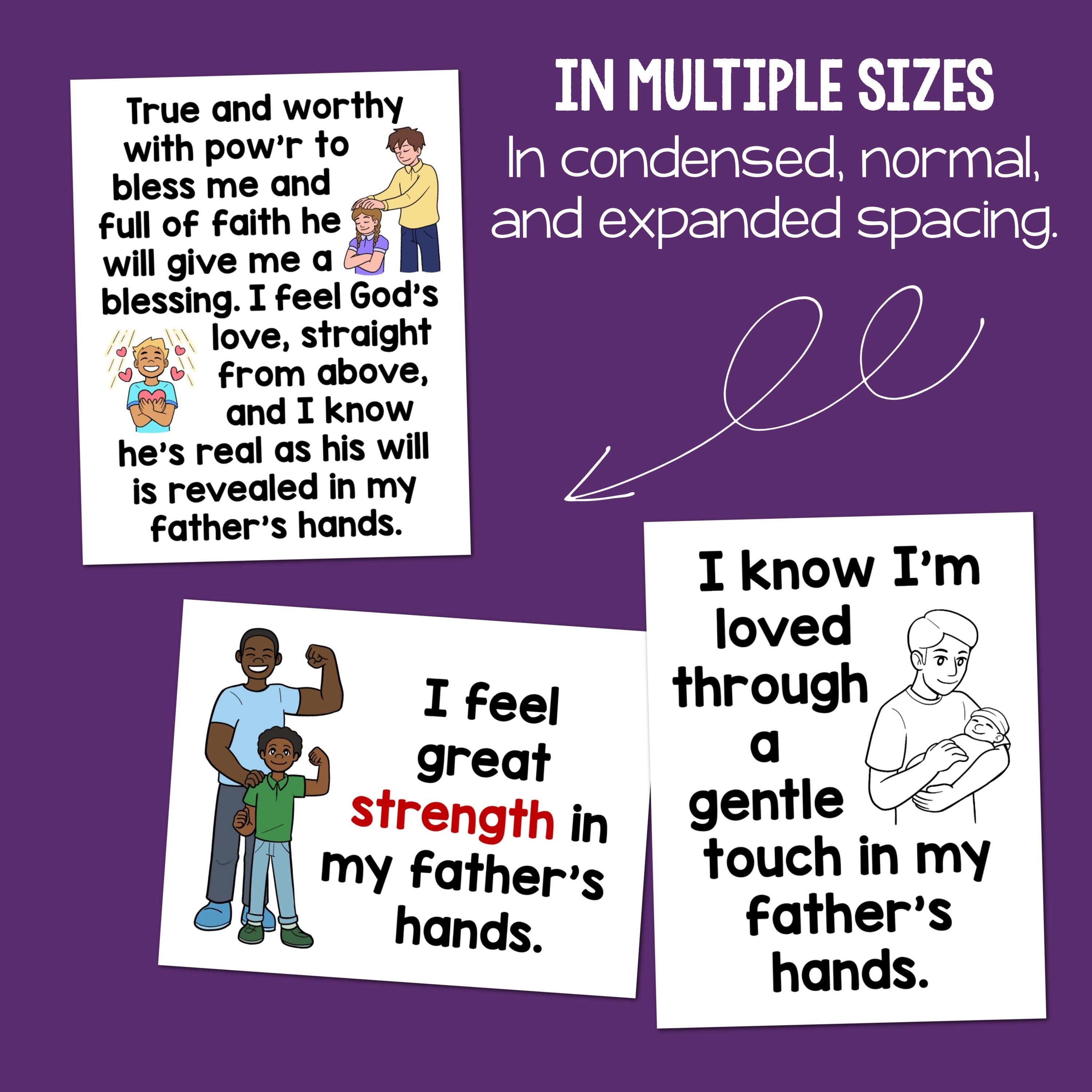 In My Father's Hands Flip Chart Visual Aids Singing Time Primary Song ...