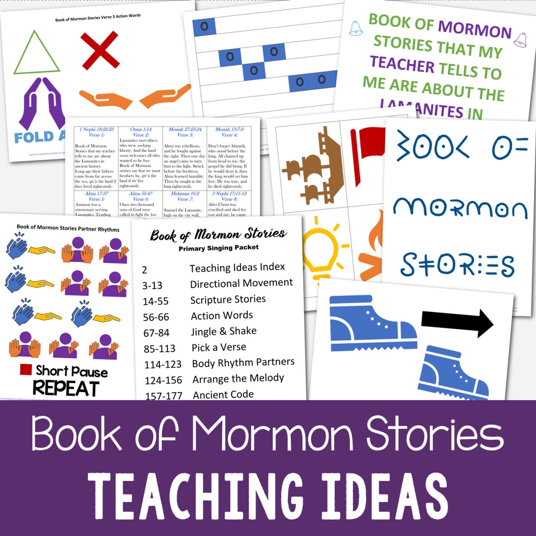 Book of Mormon Stories Teaching Ideas Primary Song Singing Time Lesson ...