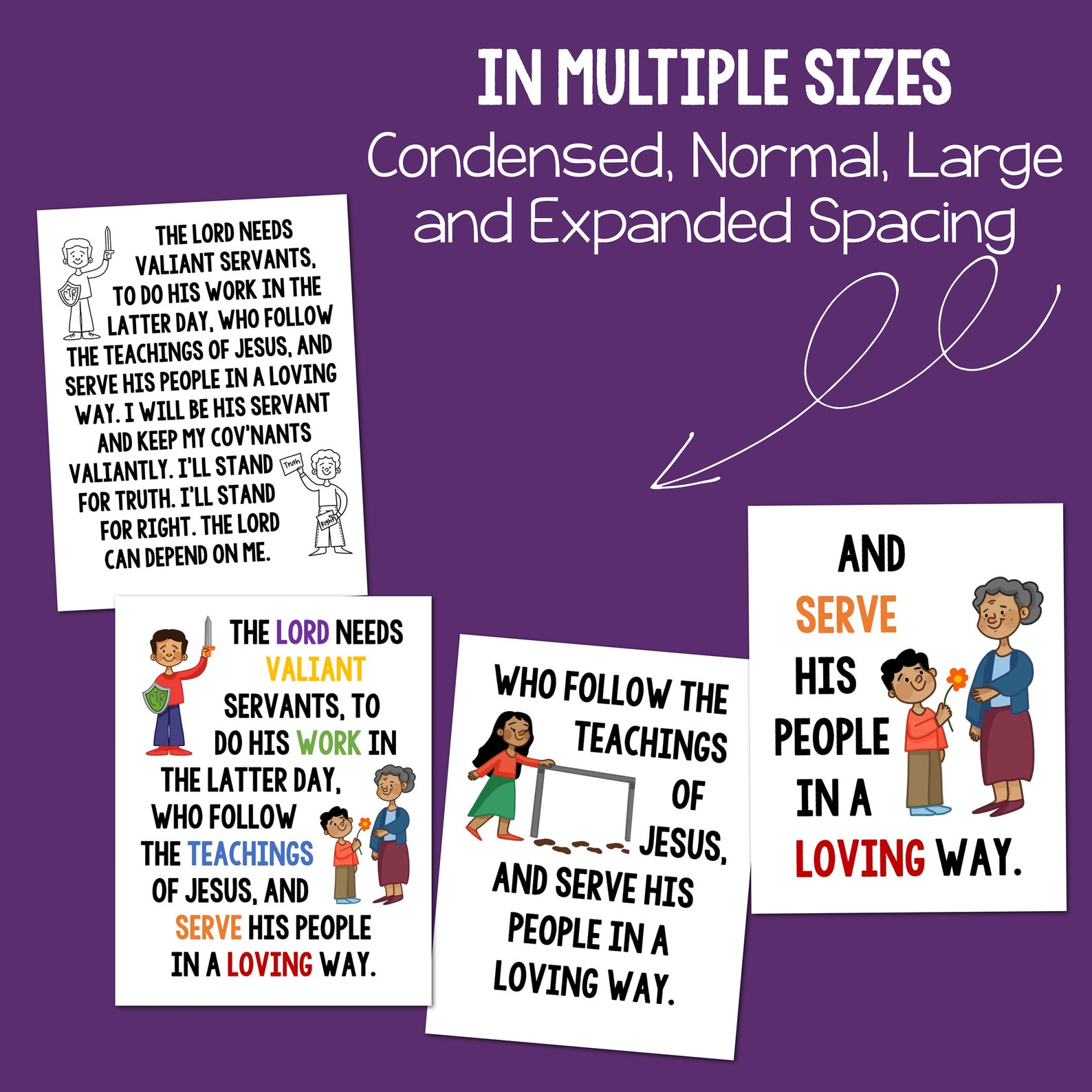 I Will Be Valiant Flip Chart Visual Aids Singing Time Come Follow Me ...