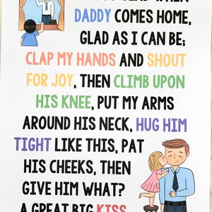 Daddy's Homecoming Flip Chart Visual Aids Singing Time Teach Father's ...