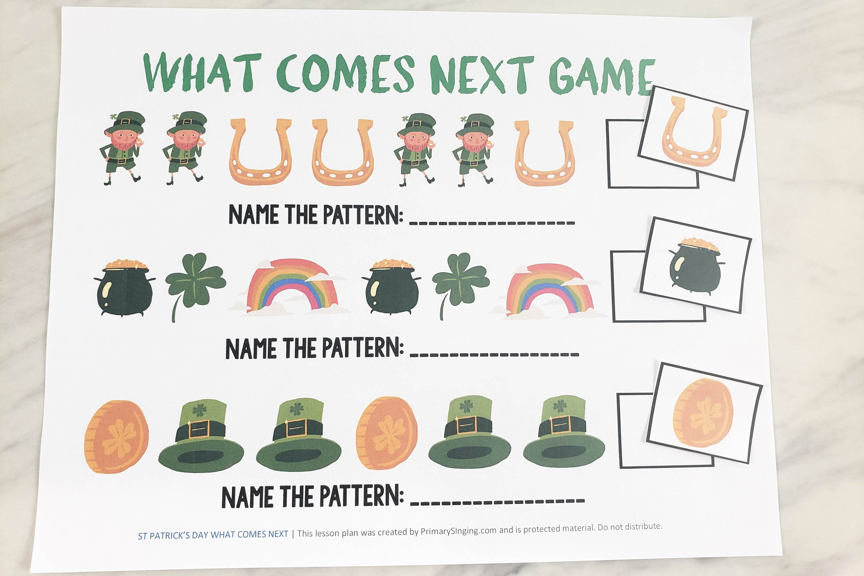 St Patrick's Day Fortune Teller & What's Next Games | Printable Lesson ...