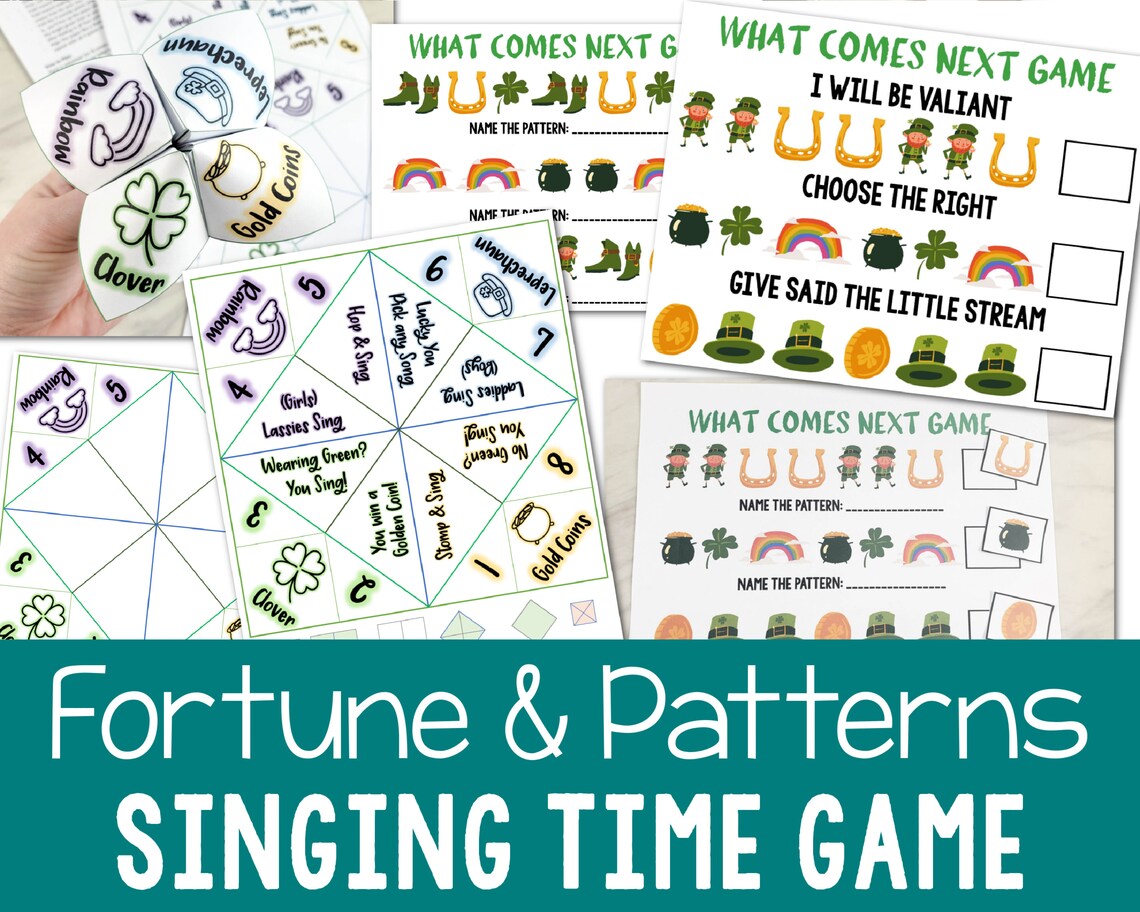 St Patrick's Day Fortune Teller & What's Next Games | Printable Lesson ...