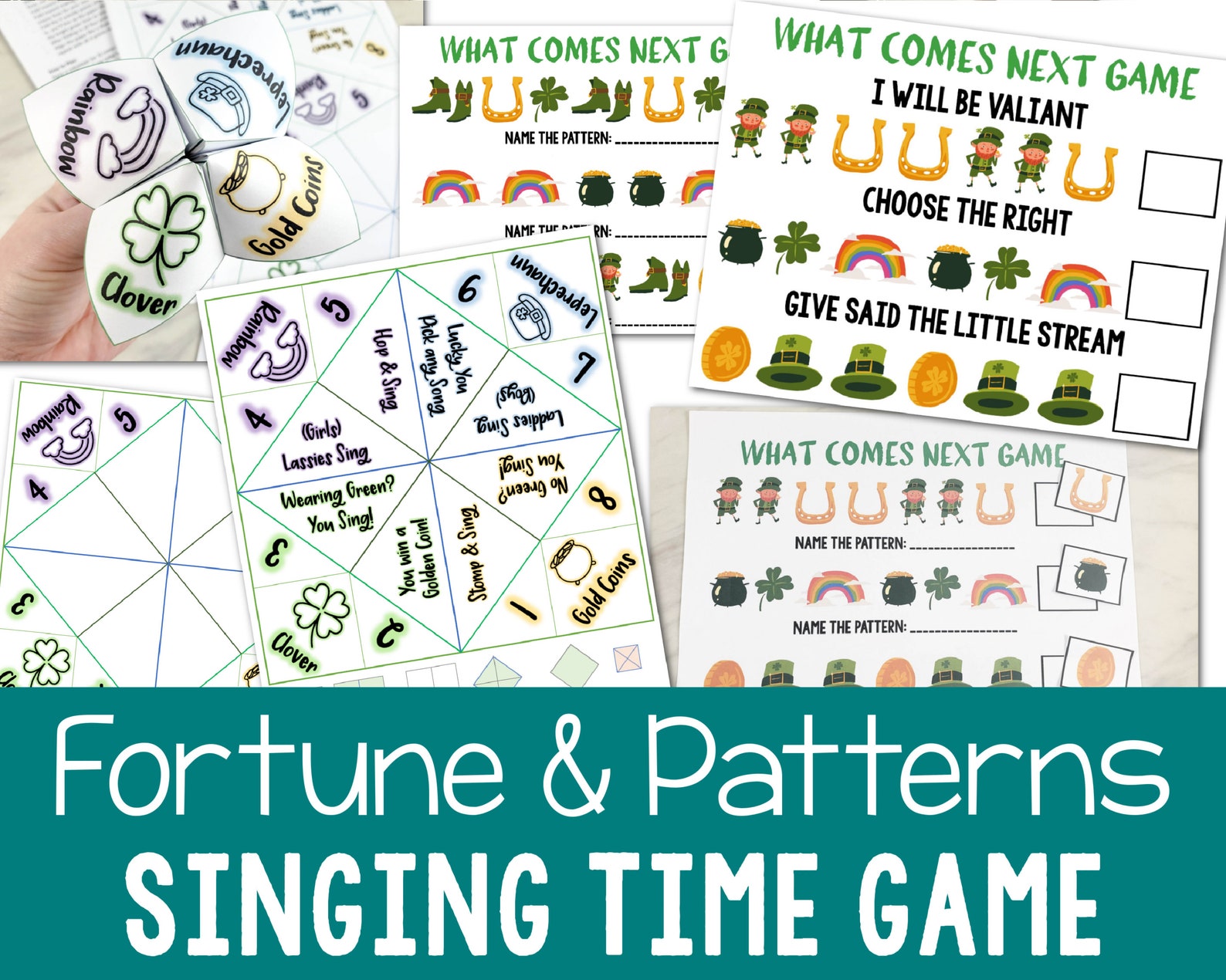 St Patrick's Day Fortune Teller & What's Next Games | Printable Lesson ...